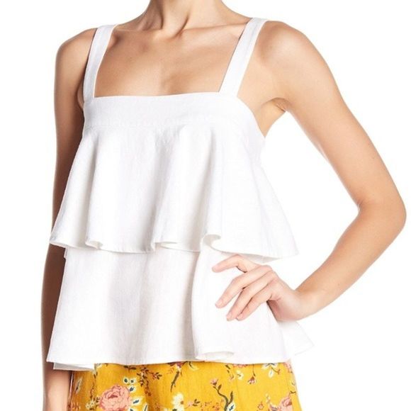 Abound | Tops | Abound Tiered Ruffle Top White | Poshmark
